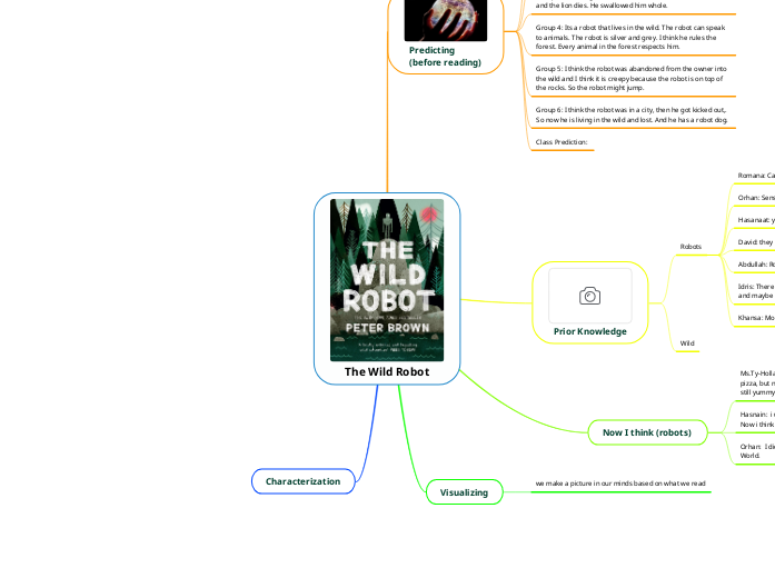 The Wild Robot - Mind Map