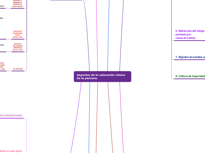 Aspectos de la valoración clínica de la pe...- Mind Map