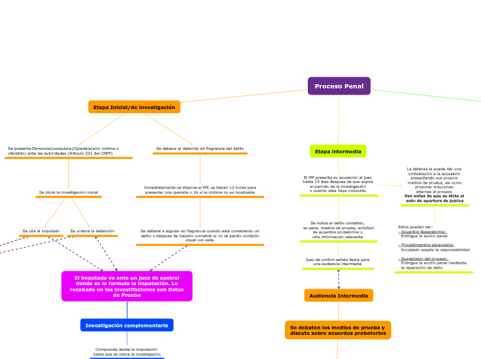 Proceso Penal - Mind Map