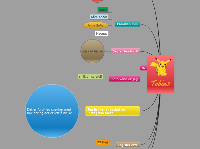 Min identitet, Tobias | Mindomo Mind Map