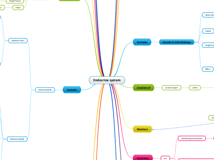 Endocrine system - Mind Map