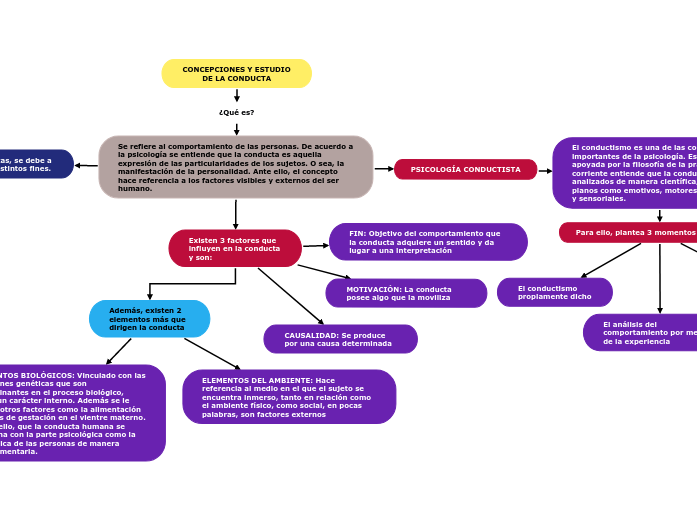 CONCEPCIONES Y ESTUDIO DE LA CONDUCTA - Mind Map
