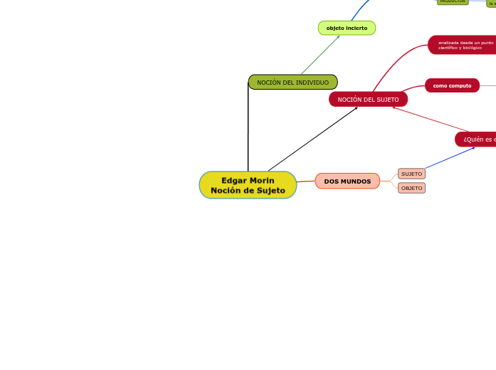 NOCION DE SUJETO - Mind Map