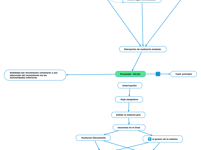 Paraplejia flácida - Mind Map