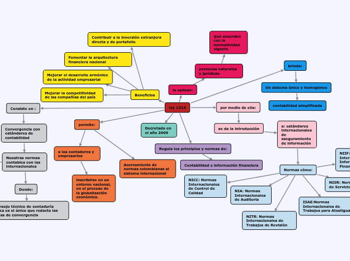 ley 1314 - Mind Map