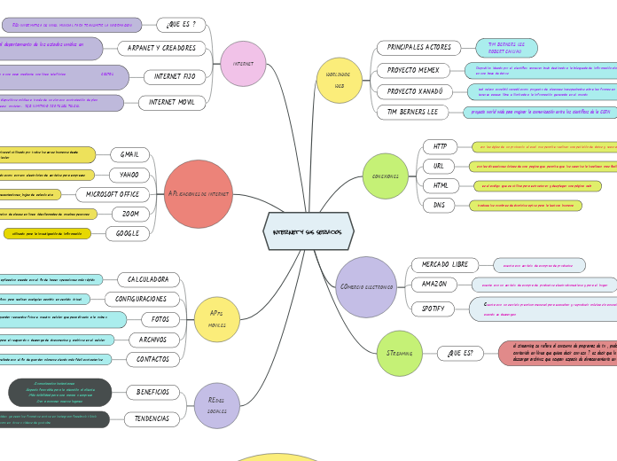 internet y sus servicios - Mind Map