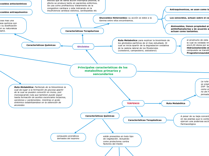 Principales características de los metabol...- Mind Map
