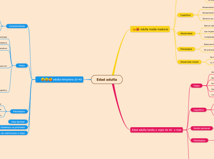 Edad adulta - Mind Map