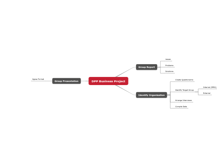 DPP Business Project - Mind Map