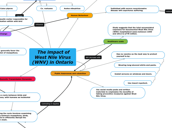 The impact of West Nile Virus (W...- Мыслительная карта