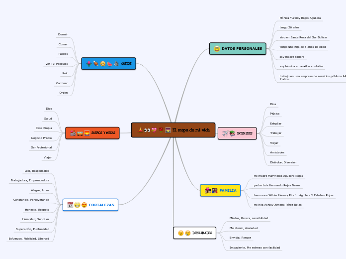 El mapa de mi vida - Mind Map