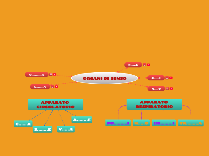 ORGANI DI SENSO | Mindomo Mind Map