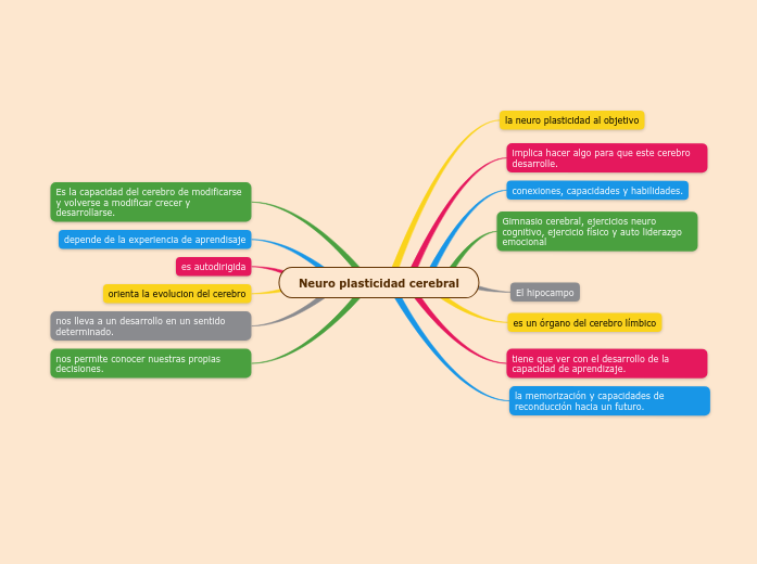 Neuro plasticidad cerebral - Mind Map