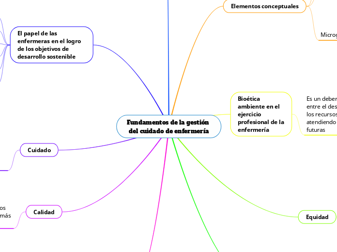 Fundamentos de la gestión del cuidado de e...- Mind Map