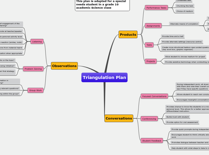 Triangulation Plan - Mind Map