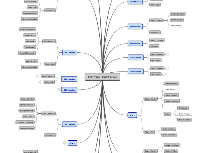 FHS Track - Sprint Group - Mind Map