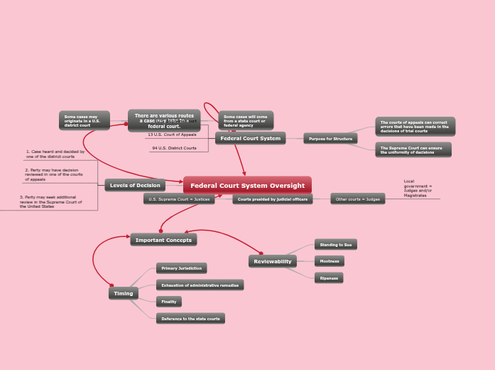 Court System Oversight - Mind Map