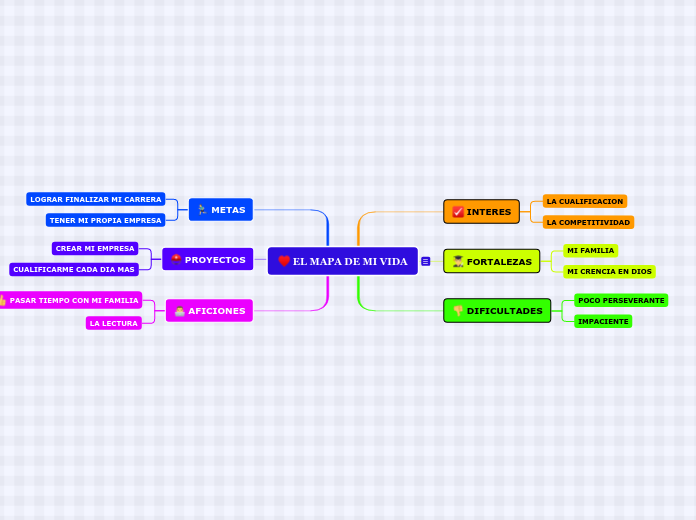EL MAPA DE MI VIDA - Mind Map