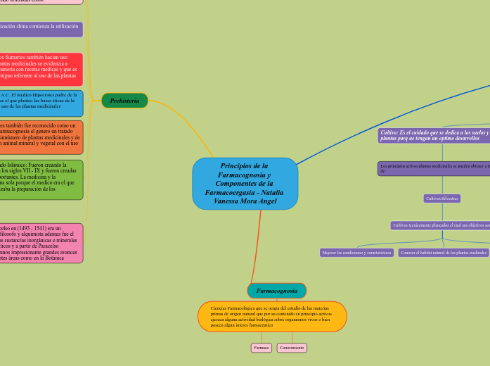 Principios de la Farmacognosia y Component...- Mind Map