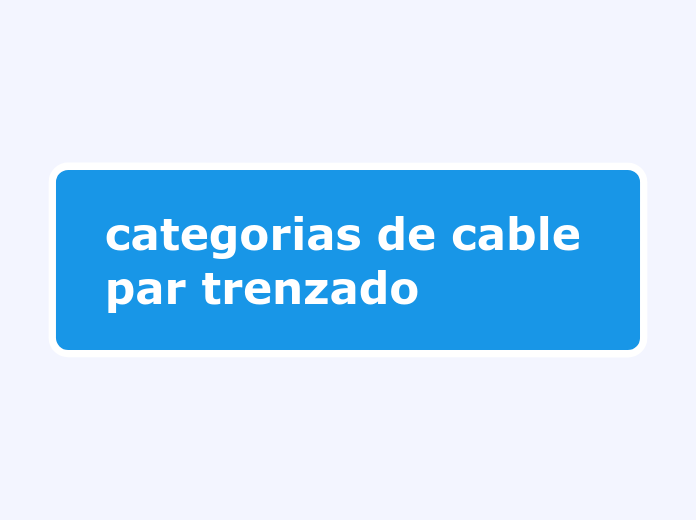 categorias de cable par trenzado - Mind Map
