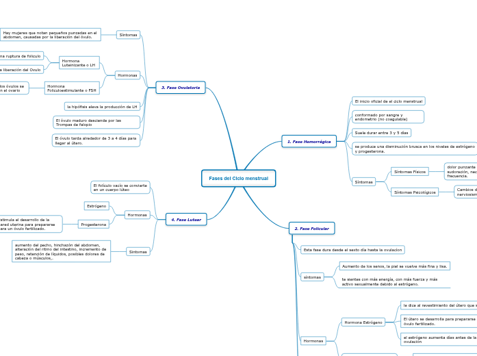 Ciclo Menstrual - Mind Map