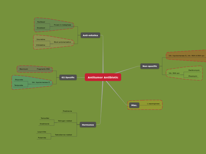 Antitumor Antibiotic - Mind Map