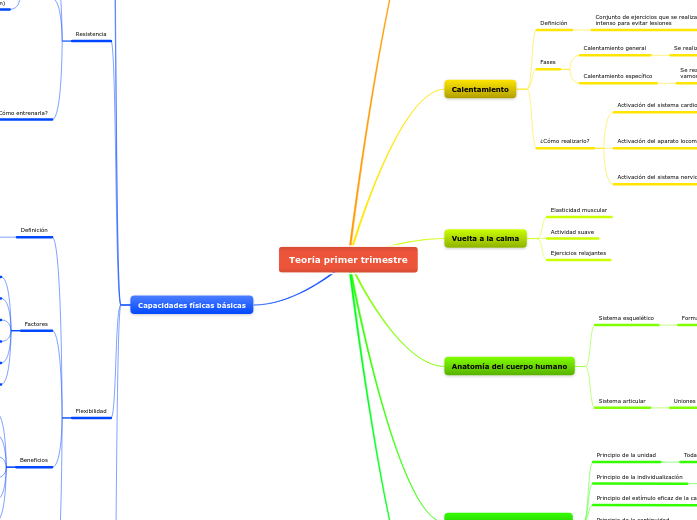 Teoría primer trimestre - Mind Map