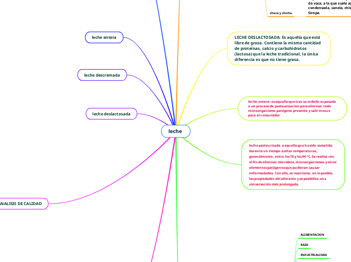 leche - Mind Map