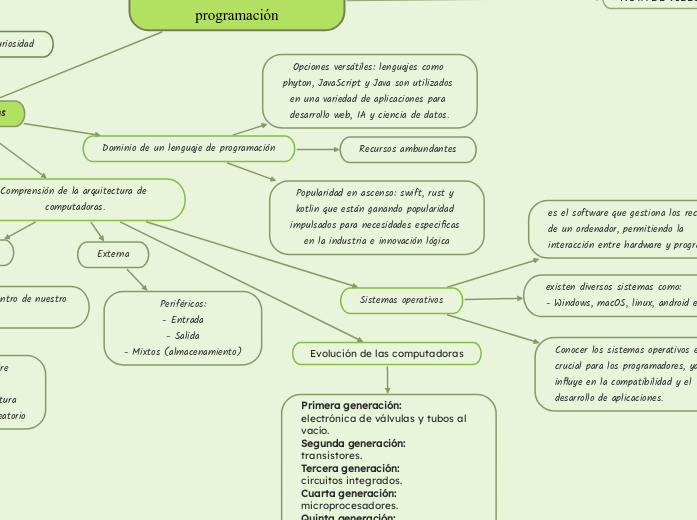 Fundamentos de la programación | Mapa mental Mindomo