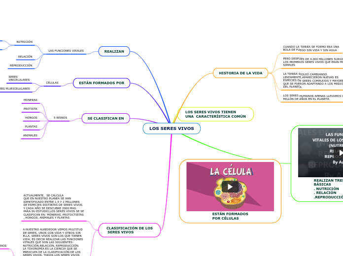 LOS SERES VIVOS - Mind Map
