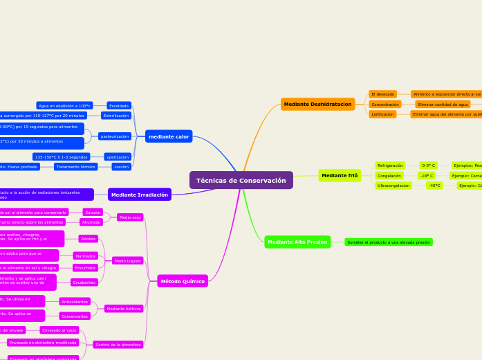 Técnicas de Conservación - Mind Map