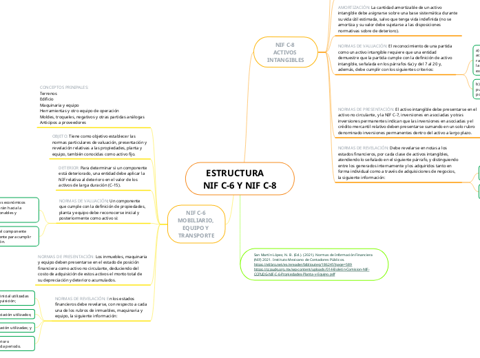 ESTRUCTURA NIF C-6 Y NIF C-8 - Mind Map