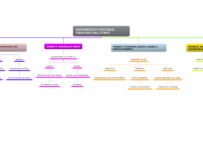 Mapa Conceptual del programa del curso - Mind Map