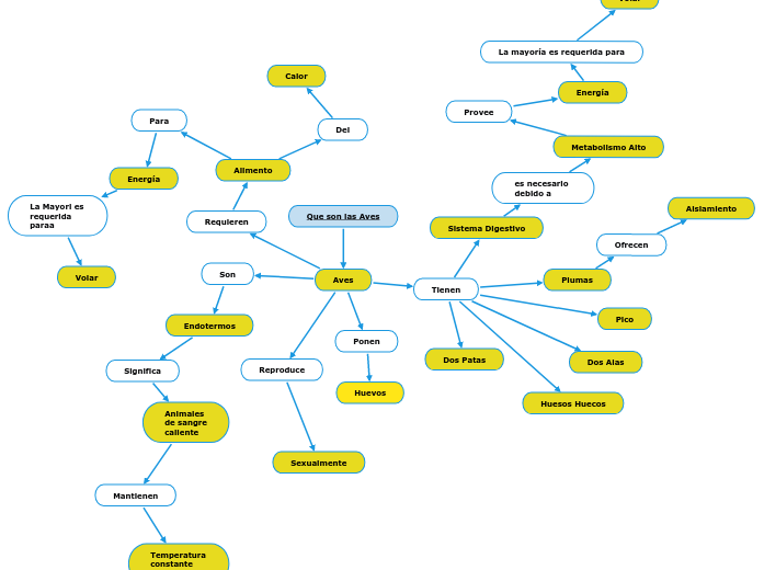 Que son las Aves - Mind Map