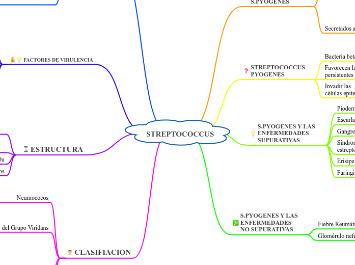 STREPTOCOCCUS - Mind Map