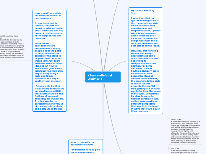 Class Individual Activity 1 - Mind Map