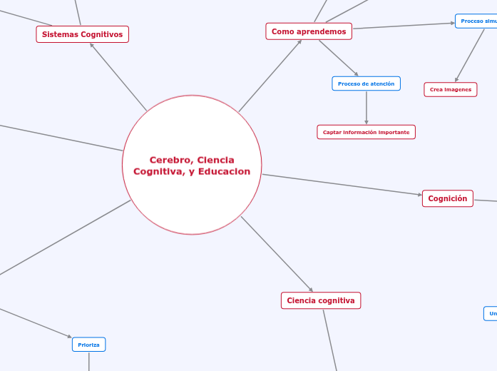 Cerebro, Ciencia Cognitiva, y Educacion - Concept Map