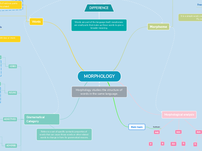 MORPHOLOGY - Mind Map