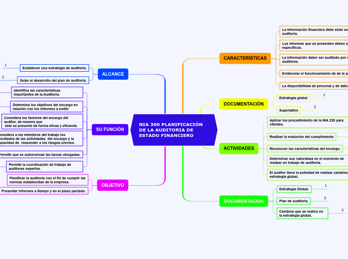 NIA 300 PLANIFICACIÓN DE LA AUDITORIA DE E...- Mind Map