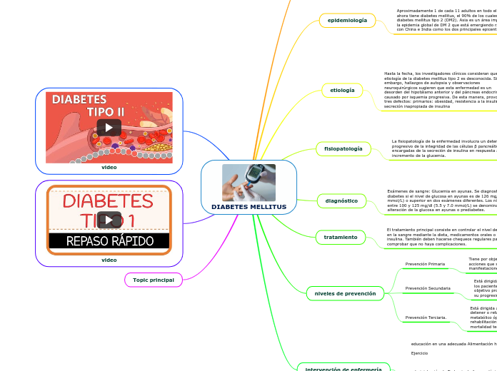 DIABETES MELLITUS - Mind Map