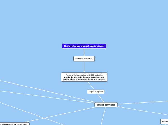 13. Servicios que presta el agente adua...- Concept Map