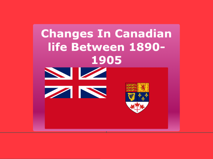 Changes In Canadian life Between 1890-1905 - Mind Map