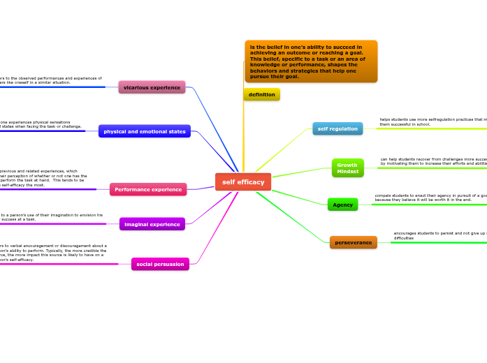 self efficacy - Mind Map