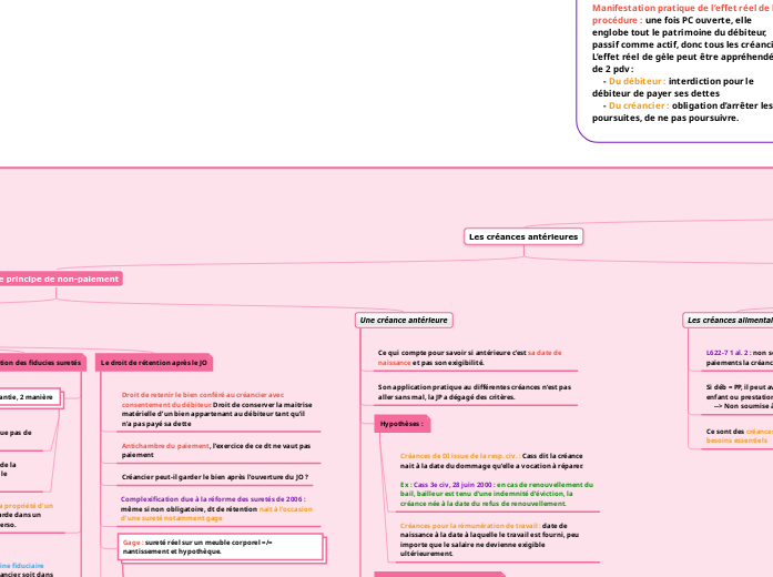 La période d'observation - le gel du passi...- Mind Map
