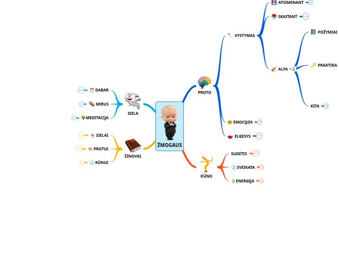Zmogus - Mind Map