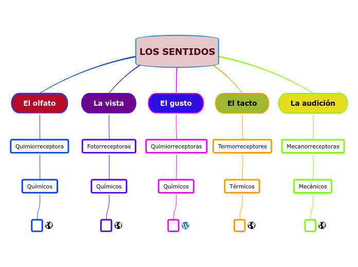 LOS SENTIDOS - Mind Map