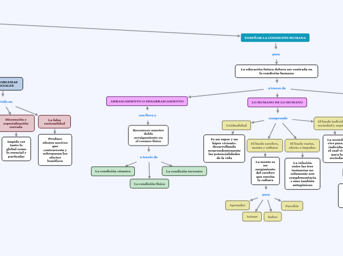LOS SIETE SABERES NECESARIOS PARA LA EDUCA...- Mind Map