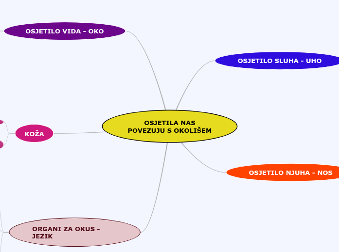 umna mapa osjetila - Mind Map