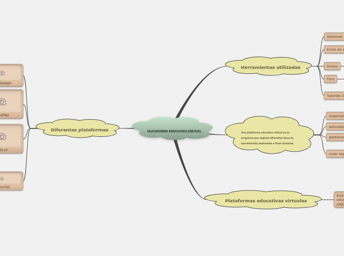 PLATAFORMA EDUCATIVA VIRTUAL - Mind Map
