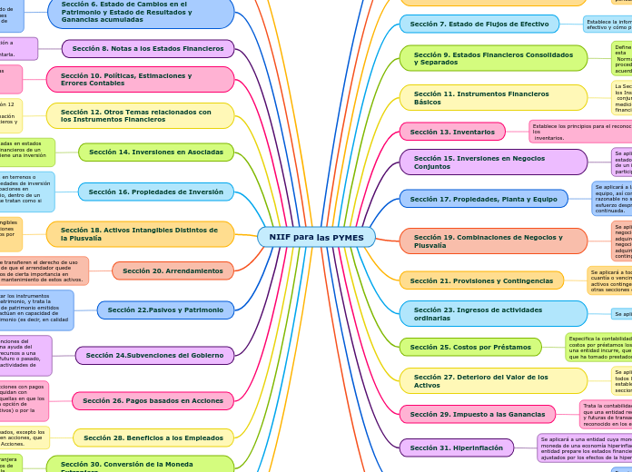 NIIF para las PYMES - Mind Map